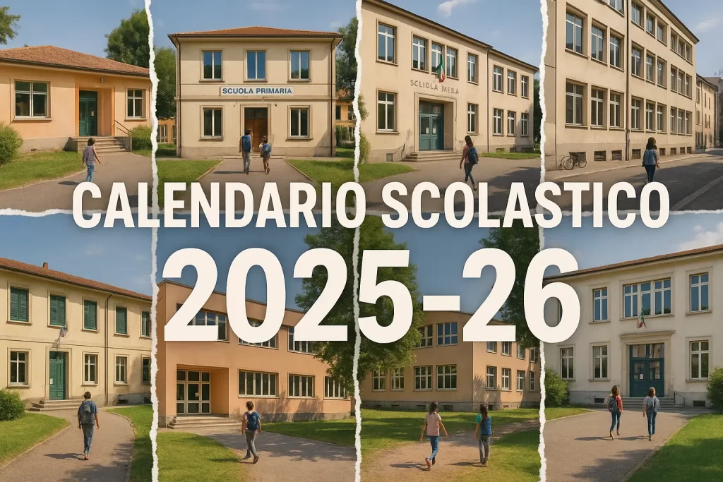 Calendario scolastico 2025-26: le date Regione per Regione